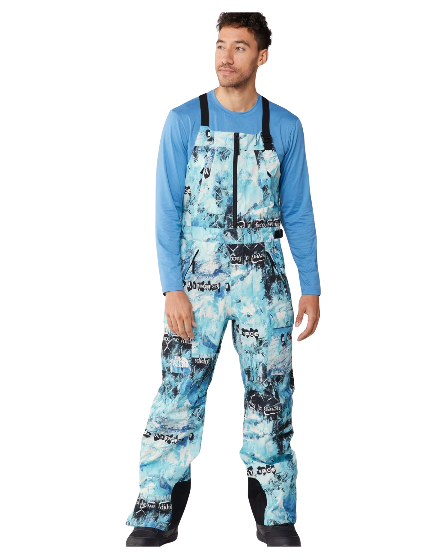 The North Face Men's Print Dragline Snow Bib - Norse Blue/Cole Navin ...